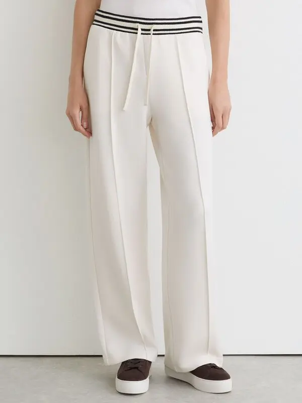 REISS Premium Interlock Stripe-waist Joggers