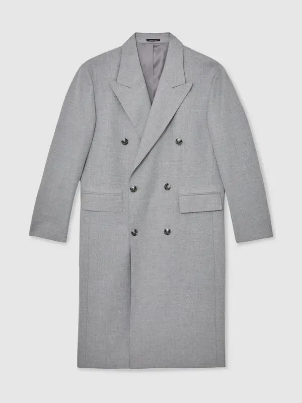 REISS Double-breasted Relaxed-fit Overcoat