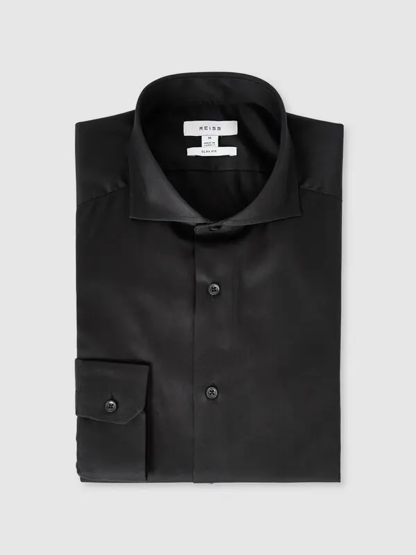 REISS Slim Regular Fit Cotton-twill Two-fold Shirt Slim-fit