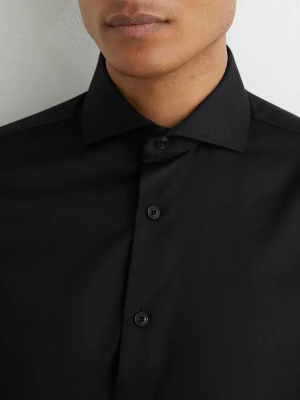 REISS Slim Regular Fit Cotton-twill Two-fold Shirt Slim-fit