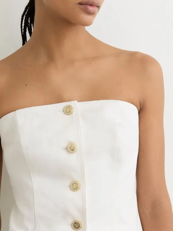 REISS Strapless Button Waistcoat