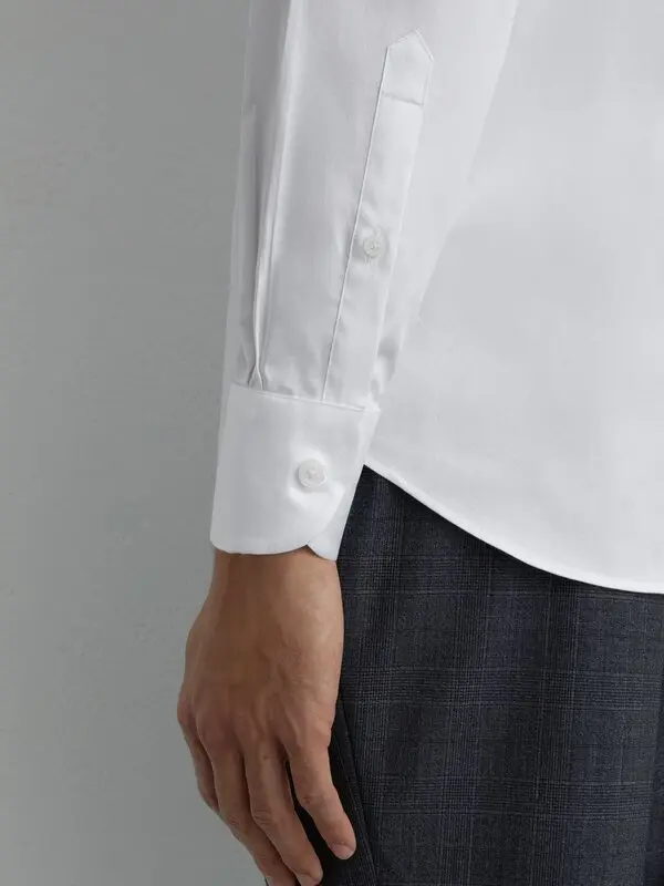REISS Stretch-cotton Regular-fit Shirt - White