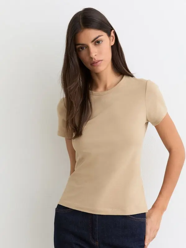 REISS Stretch-cotton Crew-neck T-shirt
