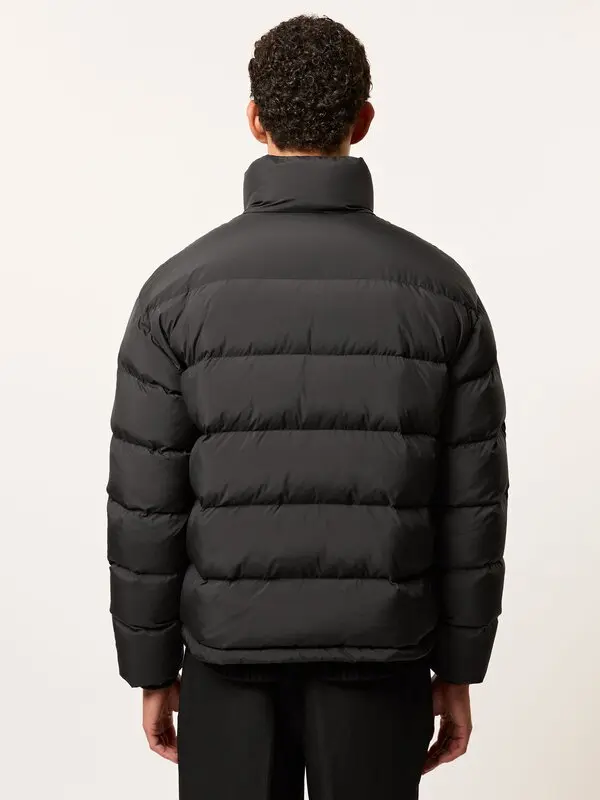 REISS Monogram Quilted Relaxed Puffer Jacket - Black