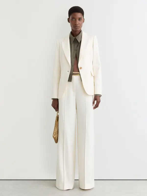 REISS Wide-leg Seam-detail Trousers