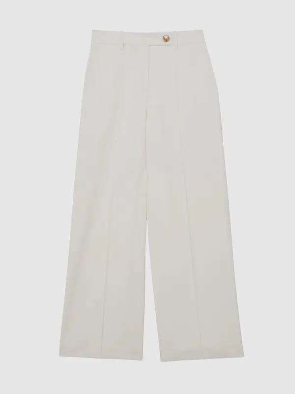 REISS Wide-leg Seam-detail Trousers