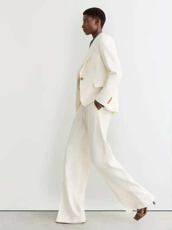 REISS Wide-leg Seam-detail Trousers