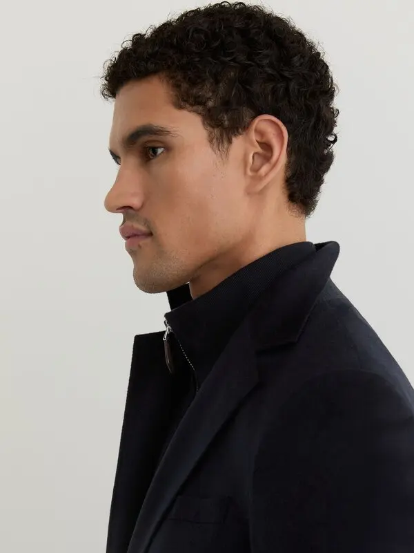 REISS Single-breasted Blazer With Gilet Insert Tailored-fit - Navy