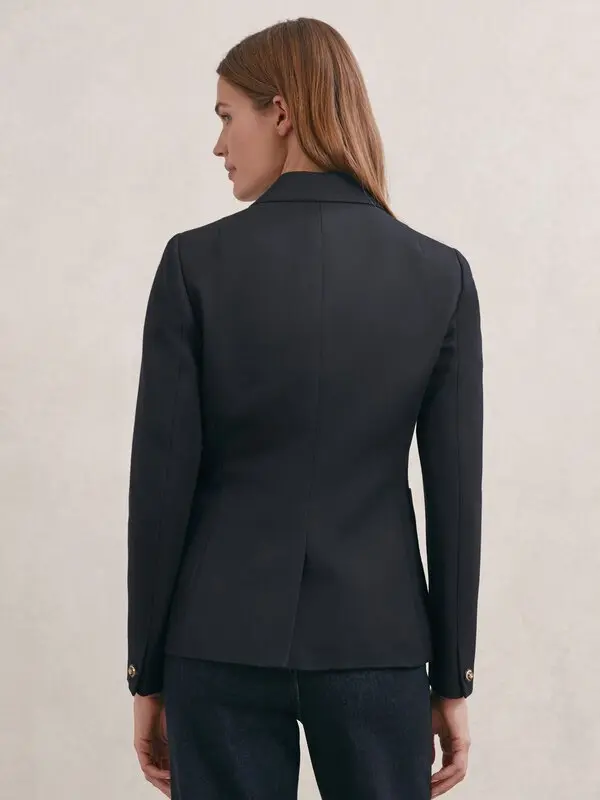 REISS Gigi Wool-blend Double-breasted Blazer