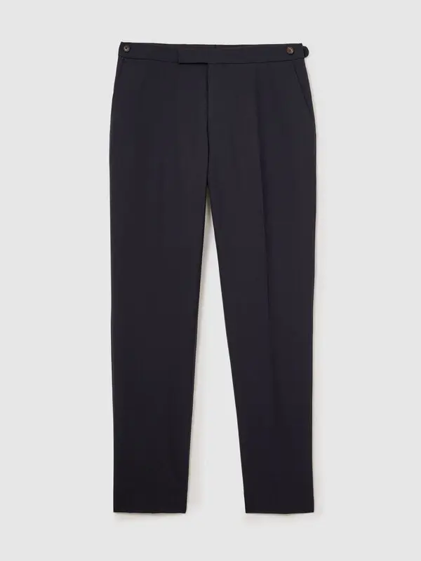REISS Wool Side-adjuster Classic-fit Suit Trousers - Navy