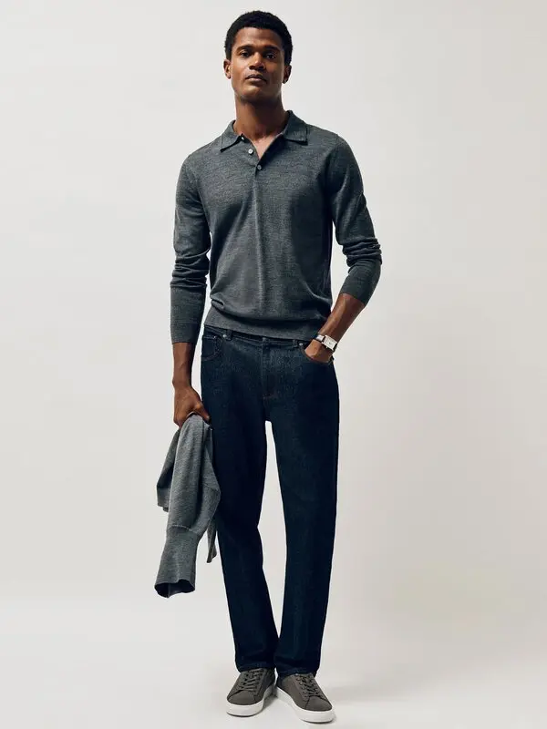 REISS Finley Leather Lace-up Trainers