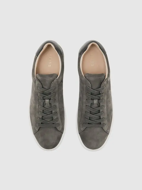 REISS Finley Leather Lace-up Trainers