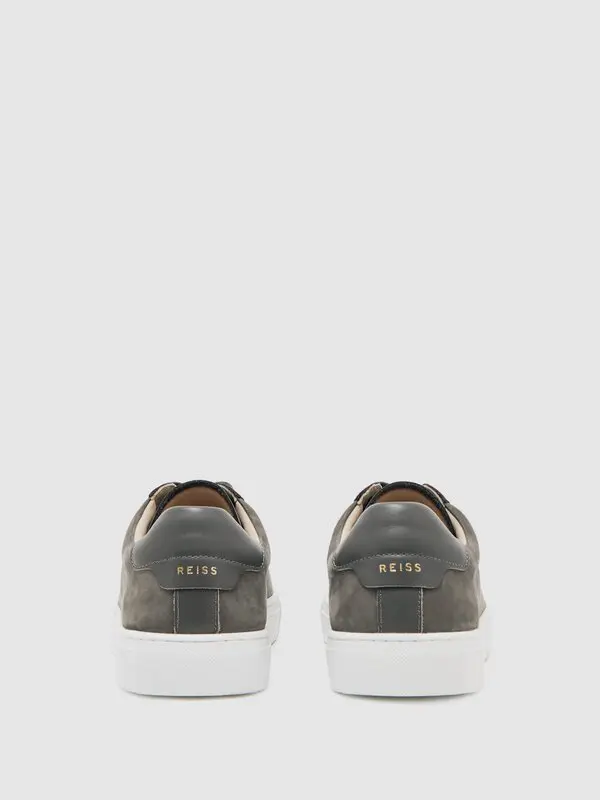 REISS Finley Leather Lace-up Trainers
