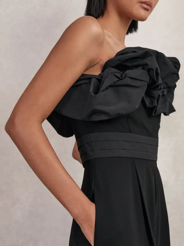 REISS Sculptural Strapless Wide-leg Jumpsuit