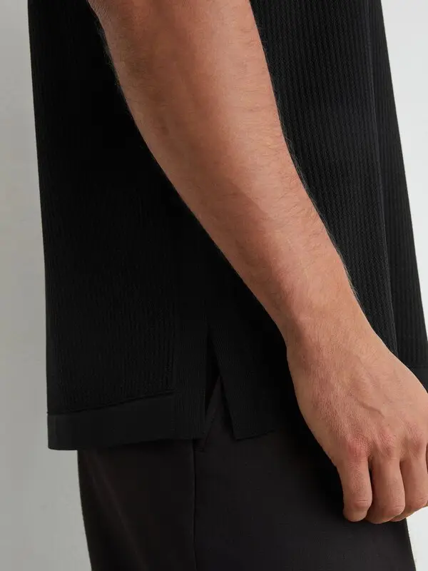 REISS Textured-knit Round-neck Vest