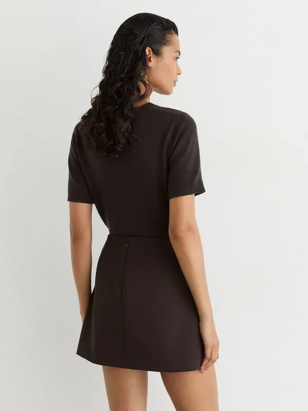 REISS Patch-pocket Mini Skirt With Wool