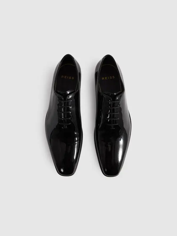 REISS Patent Leather Lace-up Oxford Shoes
