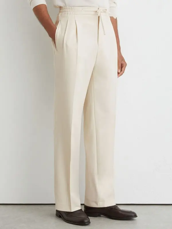 REISS Relaxed Twill Drawstring Trousers