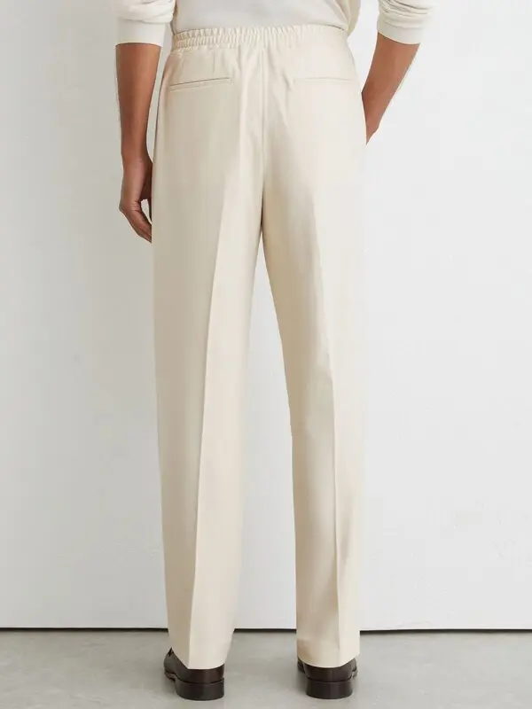 REISS Relaxed Twill Drawstring Trousers