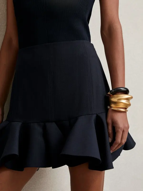 REISS Ruffle-hem Mini Skirt