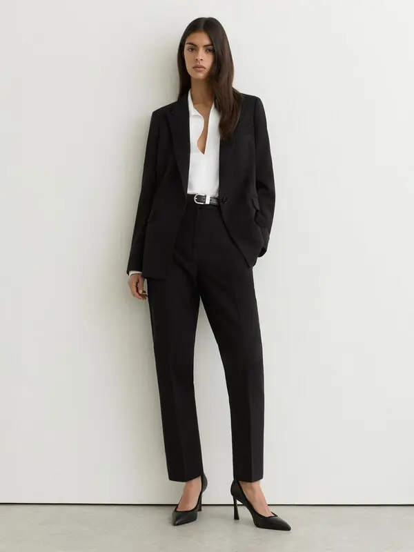 REISS Gabi Tailored Single-breasted Suit Blazer - Black