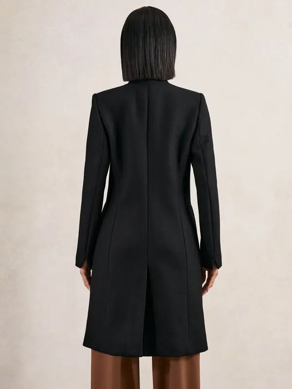REISS Petite Wool-blend Wrapover Mid-length Coat