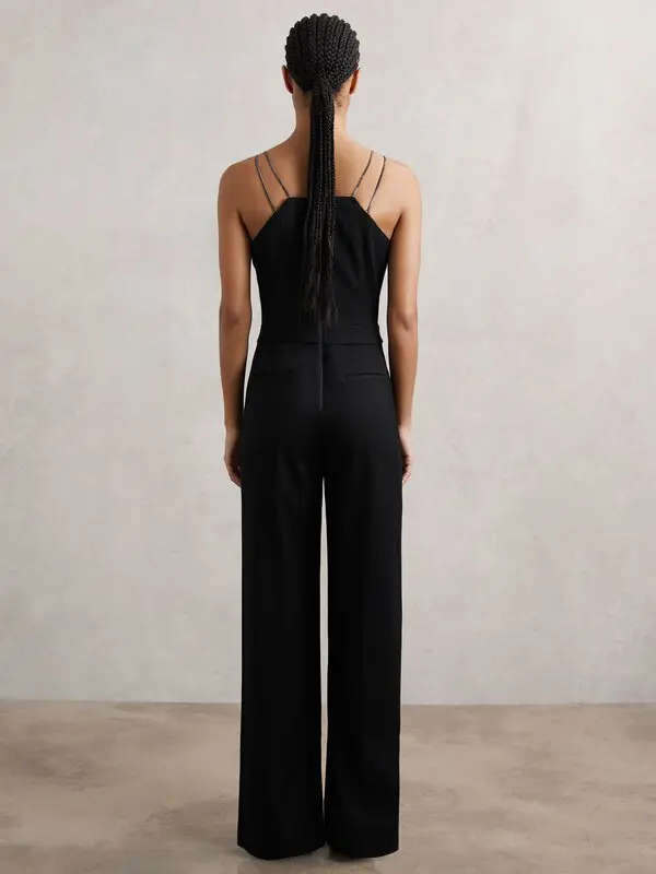 REISS Chain-strap Wide-leg Jumpsuit