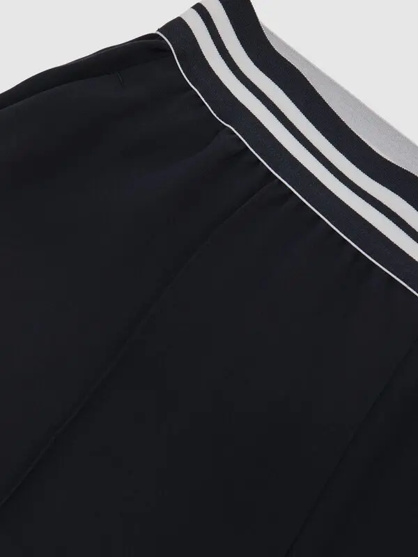REISS Petite Elasticated-waist Wide-leg Trousers