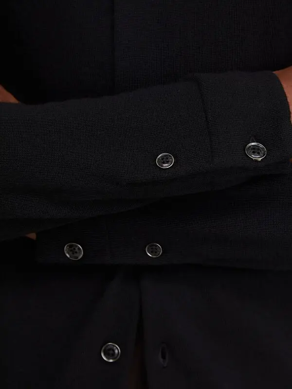 REISS Merino Wool Button-through Cardigan
