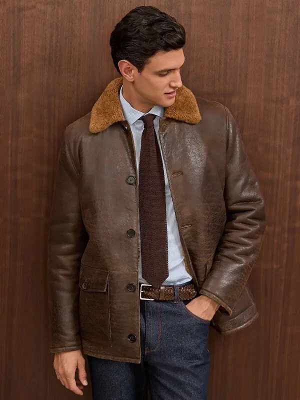 REISS Atelier Shearling Leather Jacket