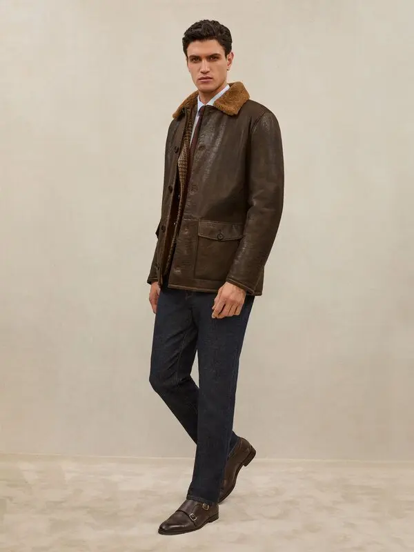 REISS Atelier Shearling Leather Jacket