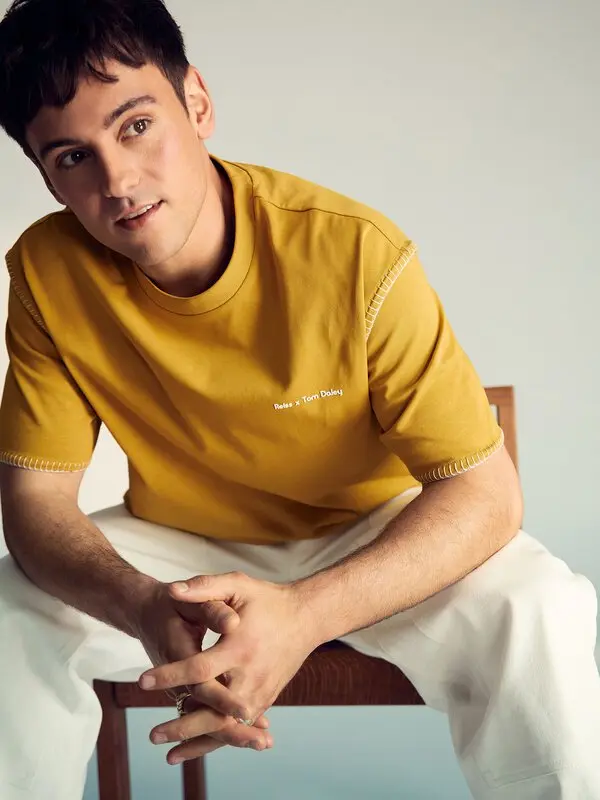 REISS Tom Daley Graphic-print T-shirt - Yellow