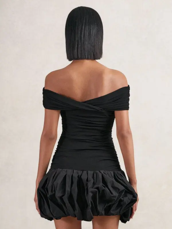 REISS Off-shoulder Puffball Mini Dress