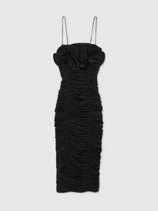 Acler Gathered Midi Dress