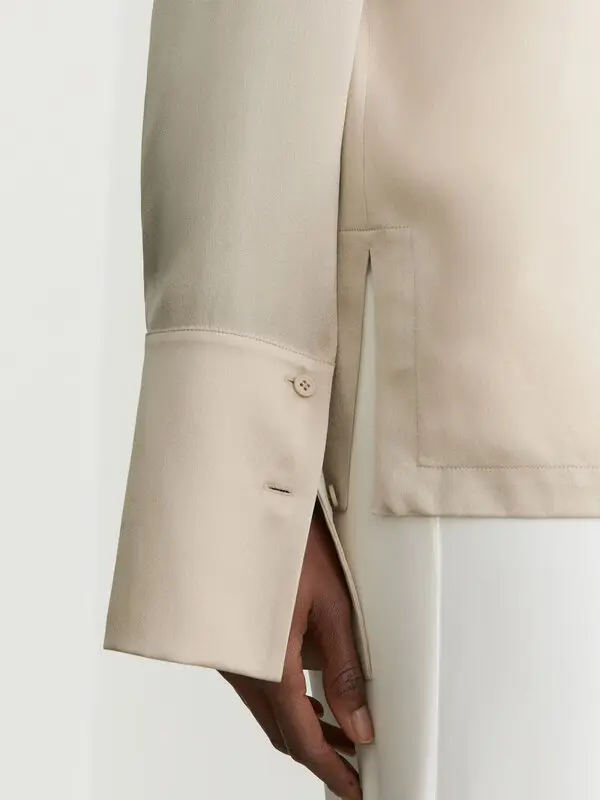 REISS Silk Open-collar Blouse