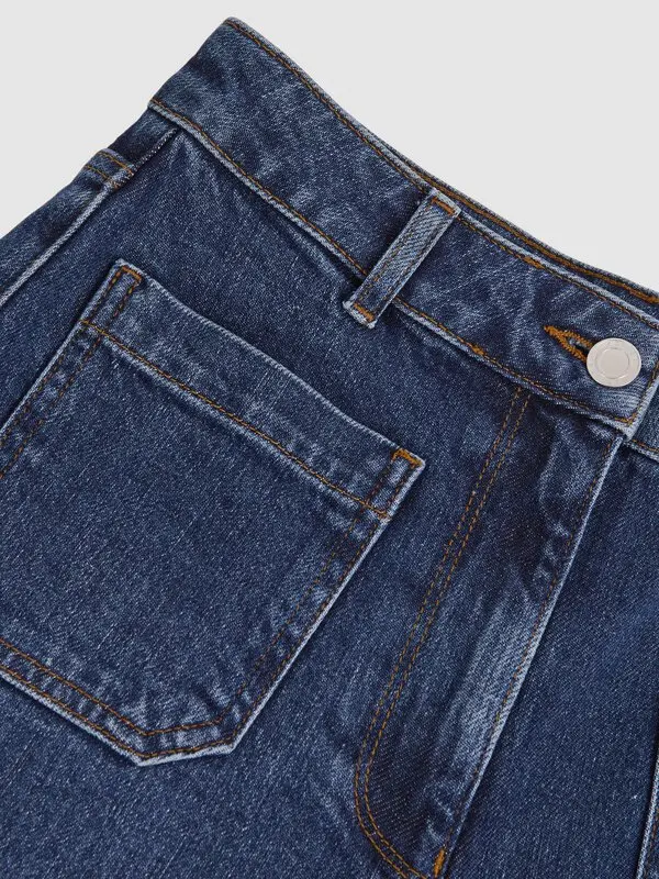 REISS Straight-leg Patch-pocket Jeans