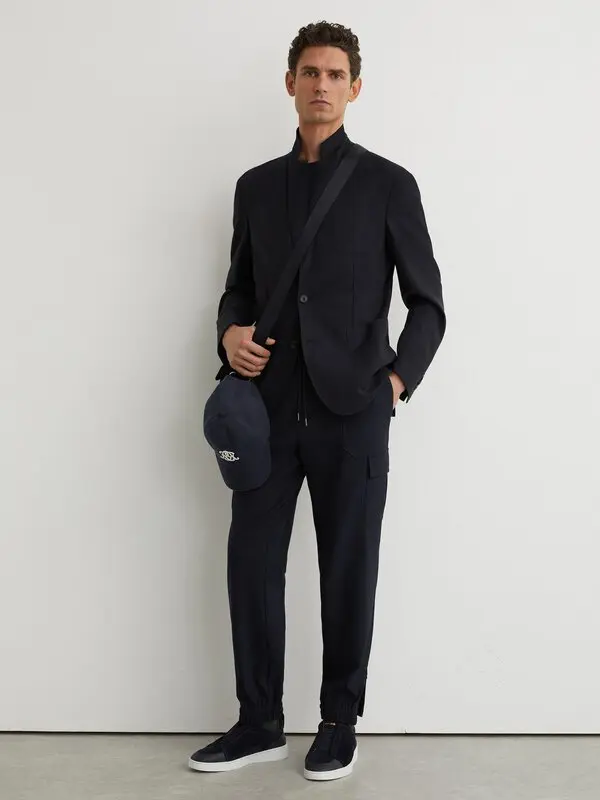 REISS Slim-leg Drawstring Cargo Trousers