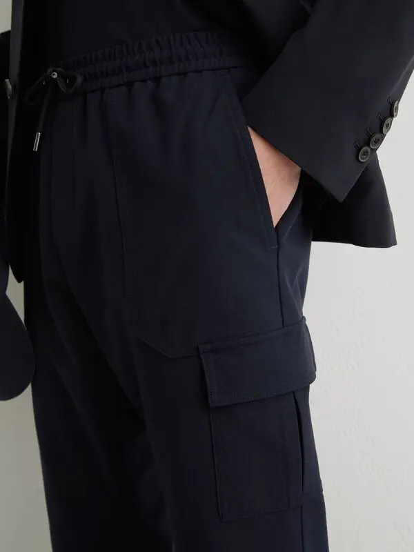 REISS Slim-leg Drawstring Cargo Trousers