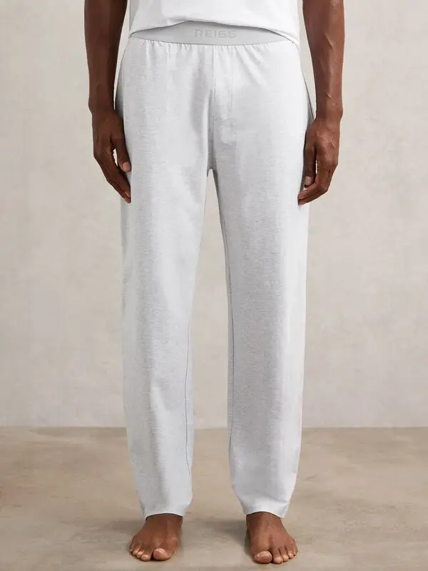 REISS Cotton Jersey Logo-waistband Joggers With Stretch