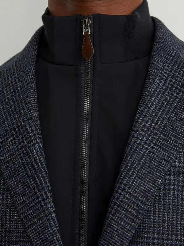 REISS Check Single-breasted Blazer With Gilet Insert Tailored-fit