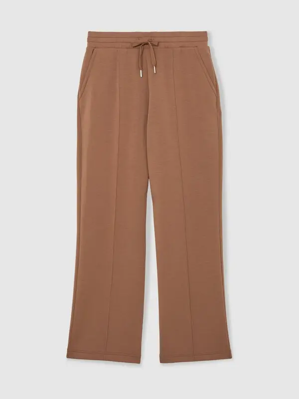 REISS Premium Interlock Wide-leg Joggers