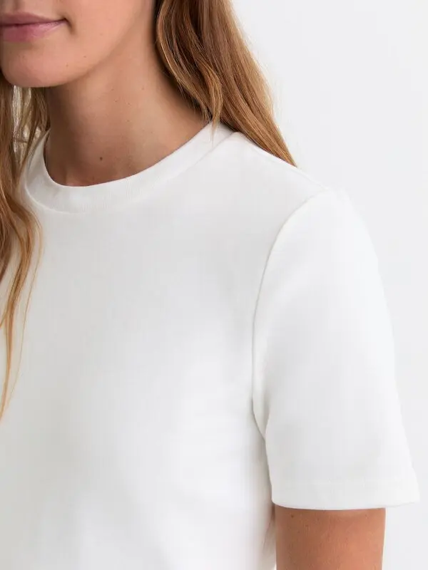 REISS Stretch-cotton Ribbed-neck T-shirt