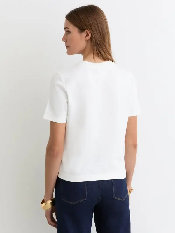 REISS Stretch-cotton Ribbed-neck T-shirt