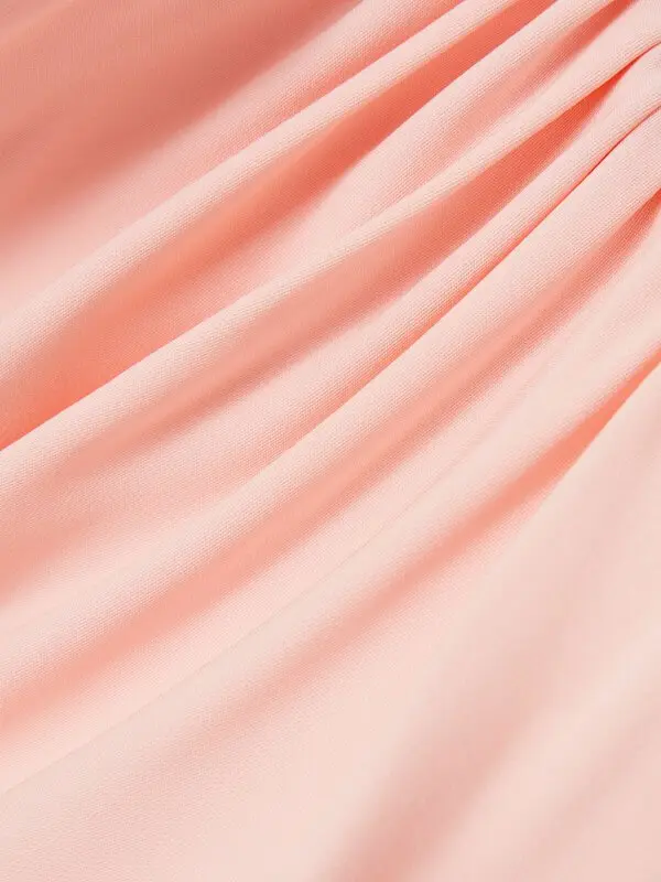 REISS Ruched Strapless Bodycon Midi Dress - Pink
