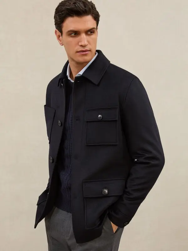 REISS Atelier Cashmere Field Jacket