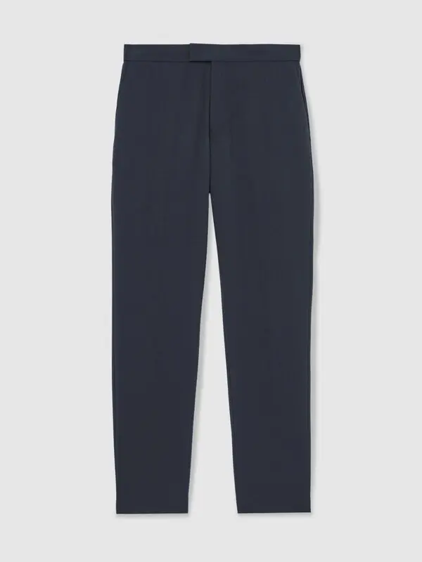 REISS Found Airforce Slim Fit Stretch Slim-fit Drawstring Trousers - Blue