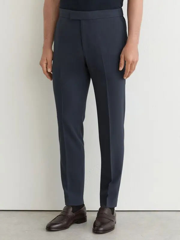REISS Found Airforce Slim Fit Stretch Slim-fit Drawstring Trousers - Blue