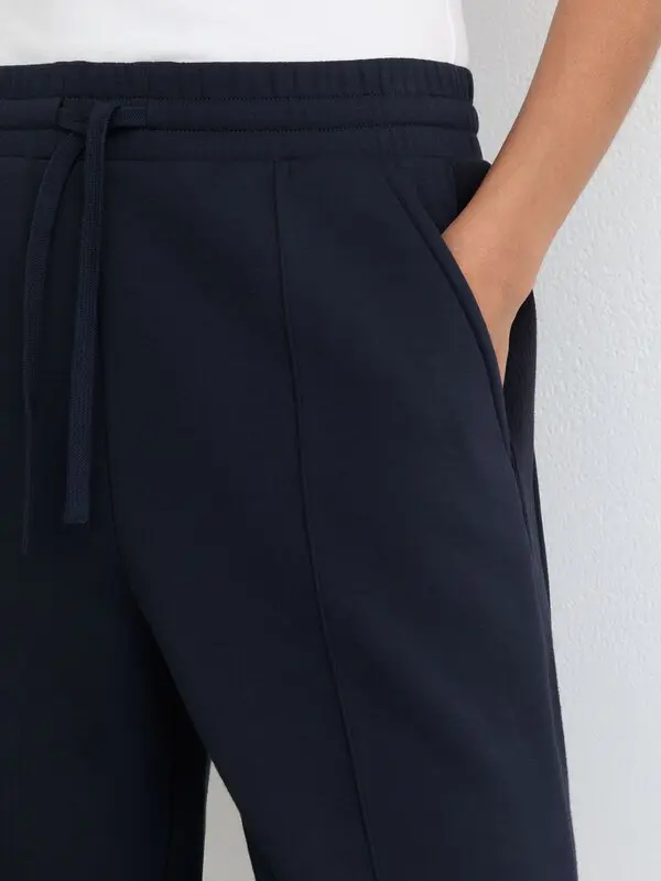 REISS Bella Premium Interlock Wide-leg Joggers