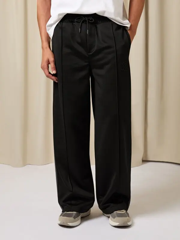 REISS Monogram Cotton Wide-leg Joggers