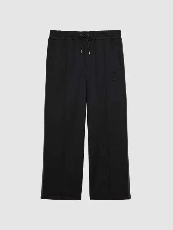 REISS Monogram Cotton Wide-leg Joggers